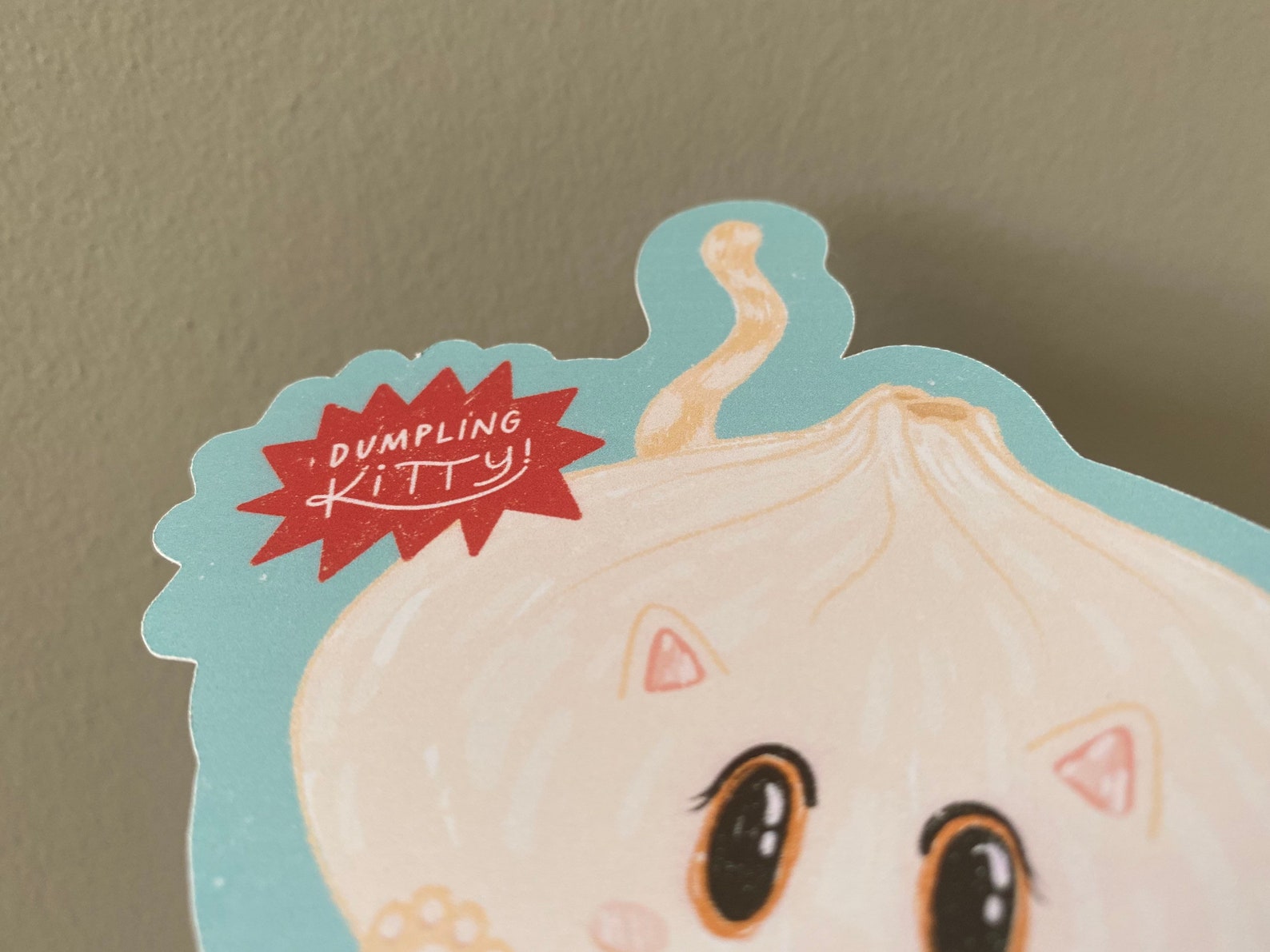 Dumpling Kitty Cat Die-Cut Decal Sticker Laptop Decoration | Etsy