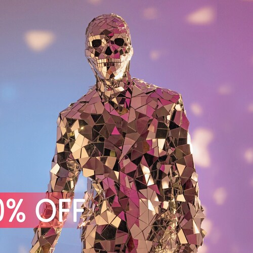 Mirror Man skull Mask Glass Man Performance | Etsy