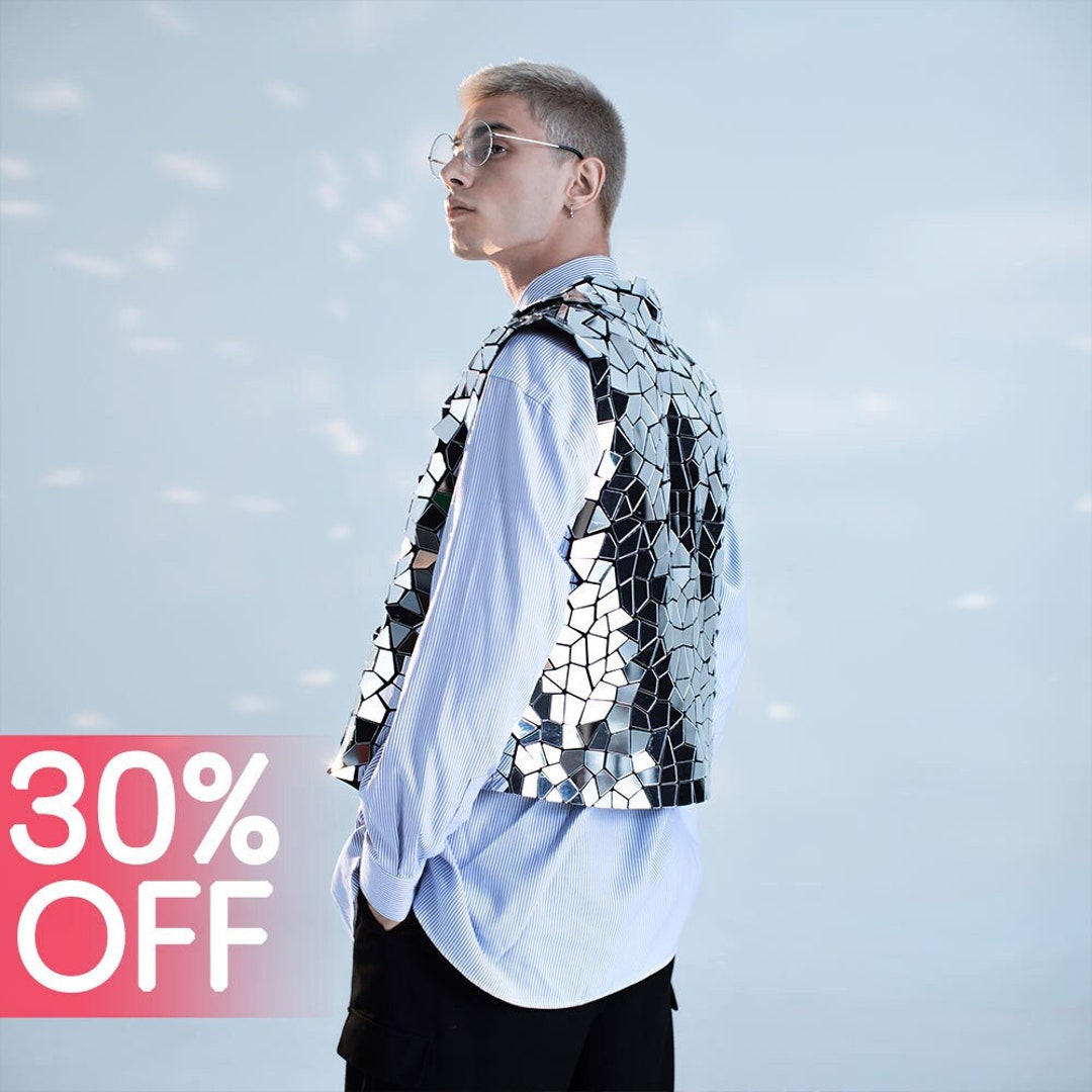 Silver Vest Mirror Man Performance Costume / Broken Glass Style ...