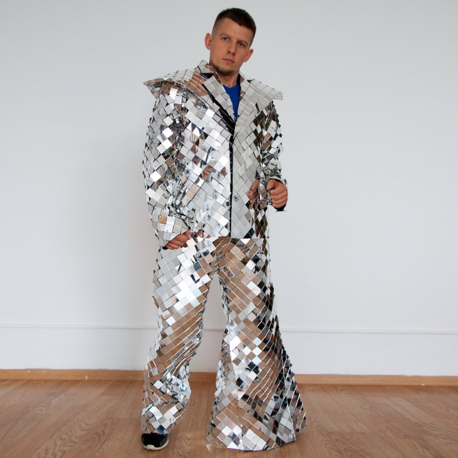 Glitter Sparkly Mirror Stilt Walker Costume Suit / Sequin - Etsy