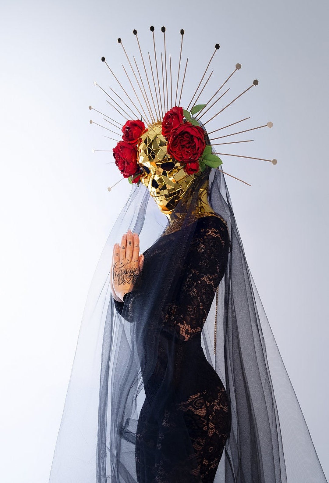 Festival Wear Skull Halloween / Christmas Mirror Skull Mask / Mardi ...
