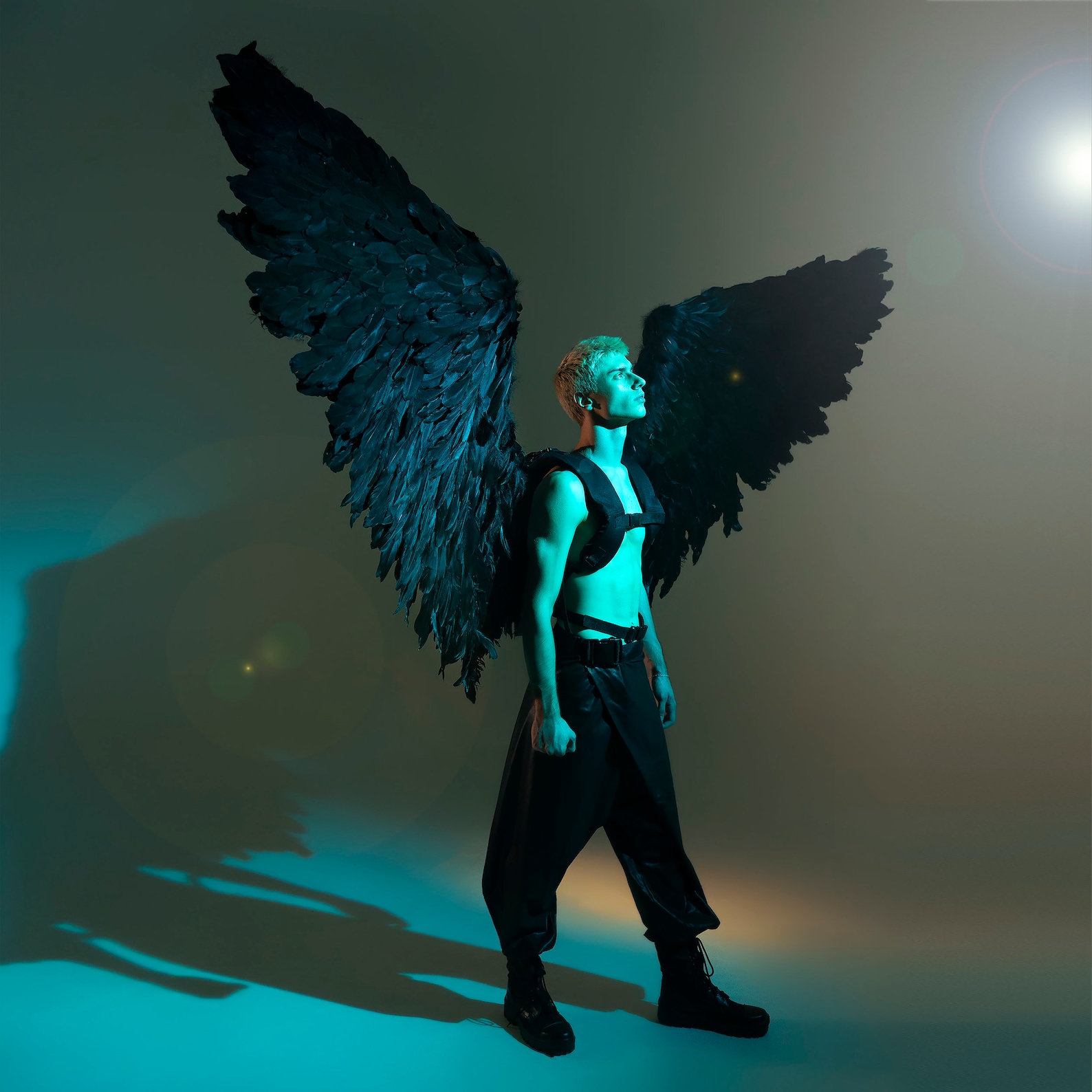 Black Mechanical Feather Wings / Raven Cosplay Wings / Feather Devil ...