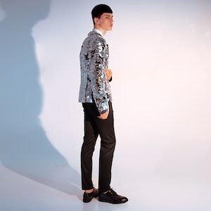 Silver Mirror Jacket / Glass Man Performance Christmas Costume / Broken ...