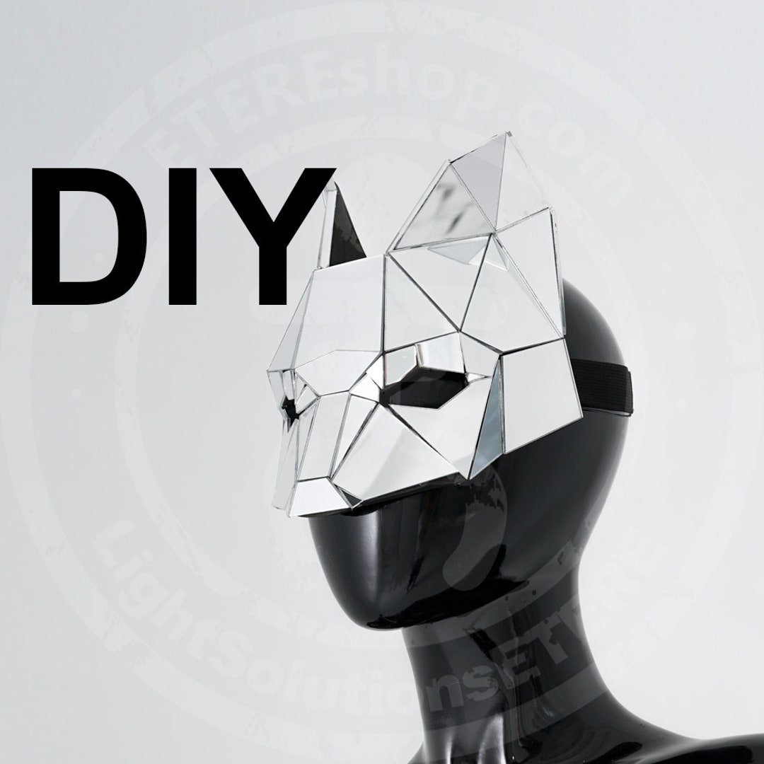 DIY Mirror Kitty 3D Mask Animal Style / Christmas Present Idea / From ...