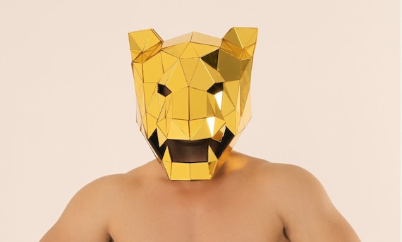 Panther Masquerade Mouth Animal Mirror Mask / Mens Rave Animal - Etsy