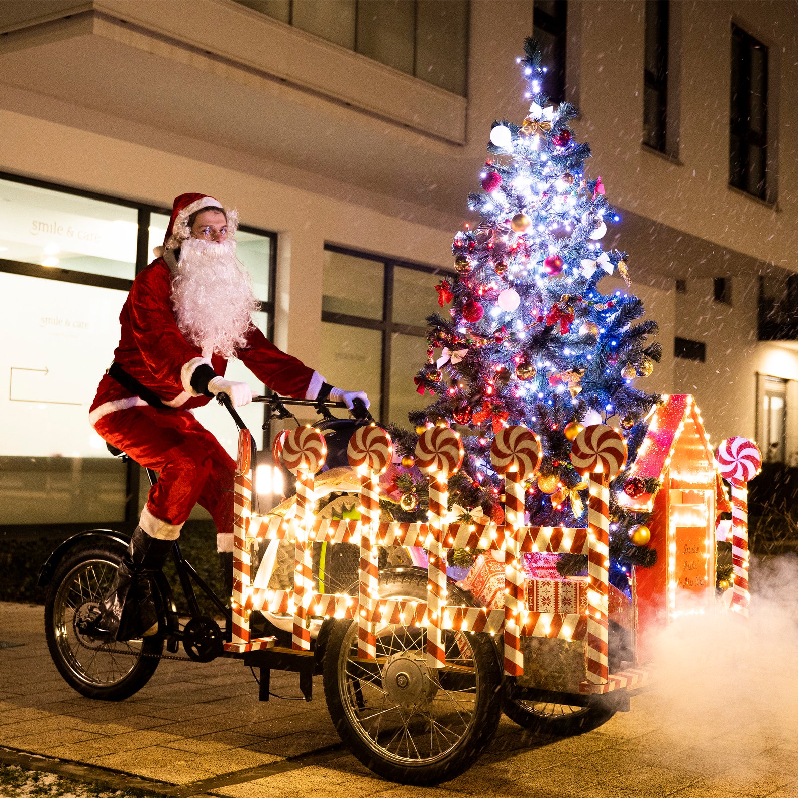 EXAMPLE Custom Made Santa Claus Sleigh Bike With Light up Tree - Etsy