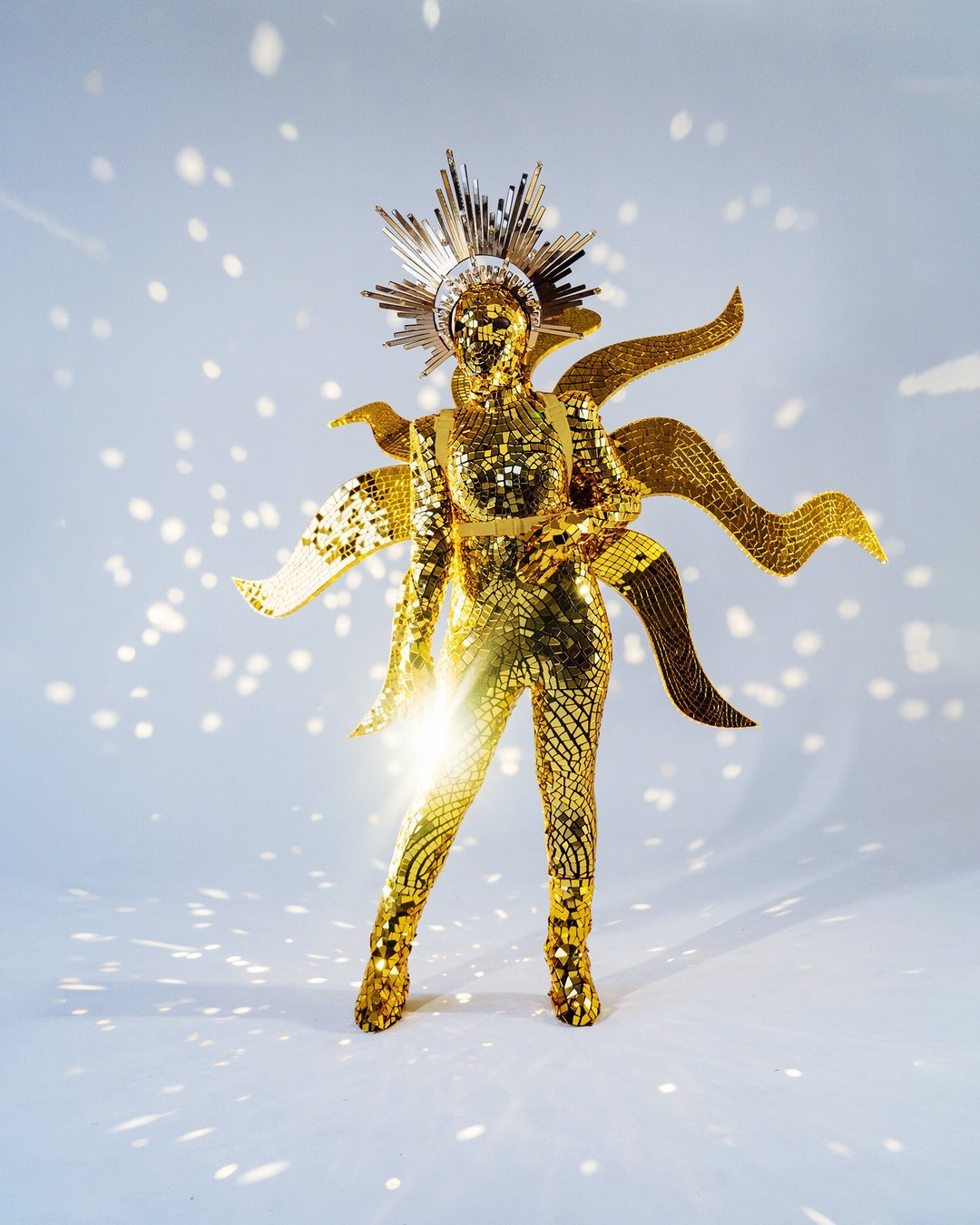 Gold Mirror the Sun Customizable Costume / Glitter Sparkly Mirror ...