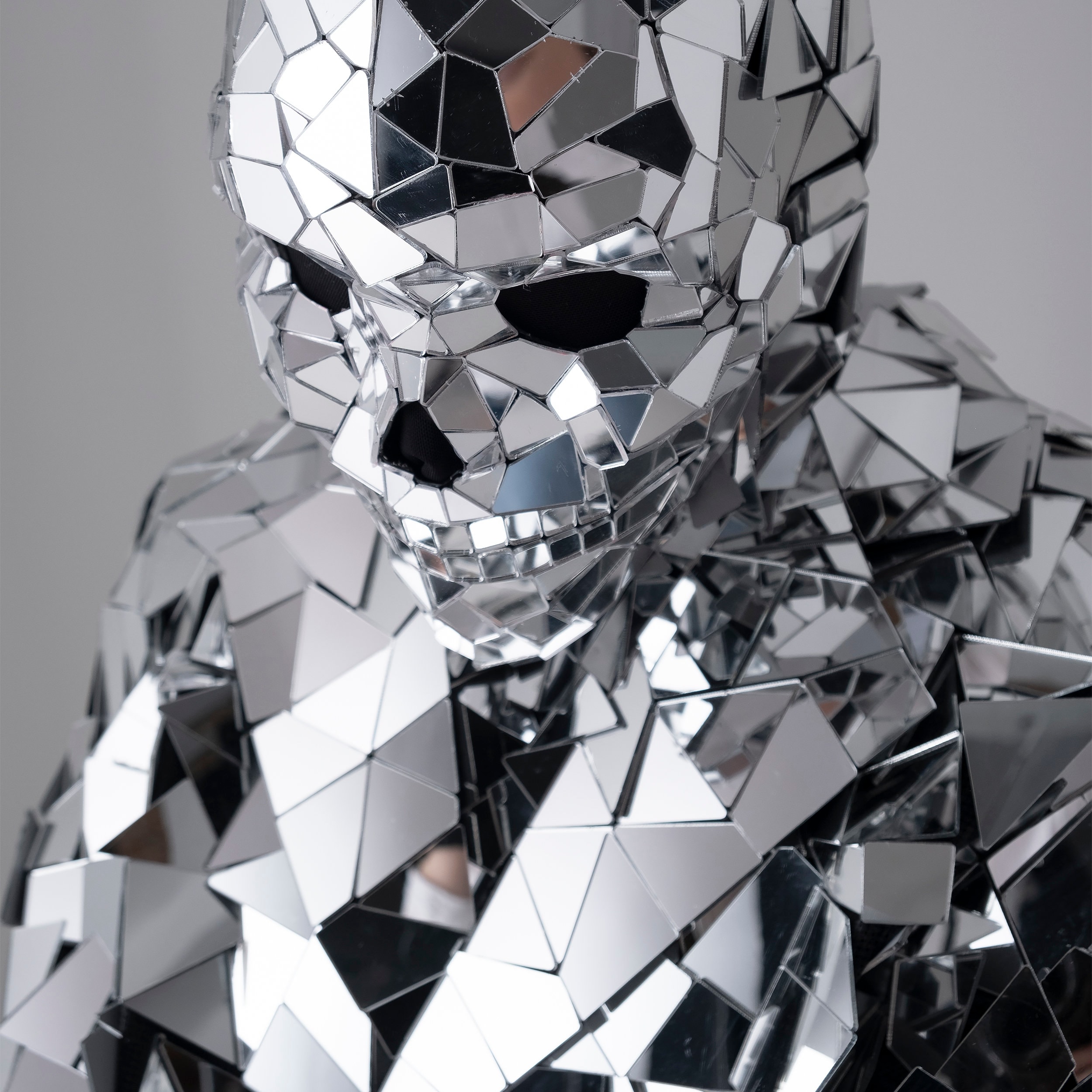 Mirror Man skull Mask Glass Man Performance | Etsy