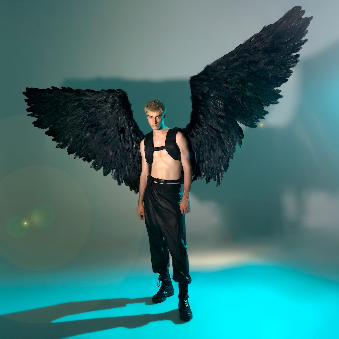 Black Mechanical Feather Wings / Raven Cosplay Wings / Feather Devil ...