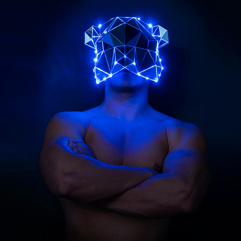 3D Mirror LED Bear Mask / Christmas Cosplay Costume / - Etsy