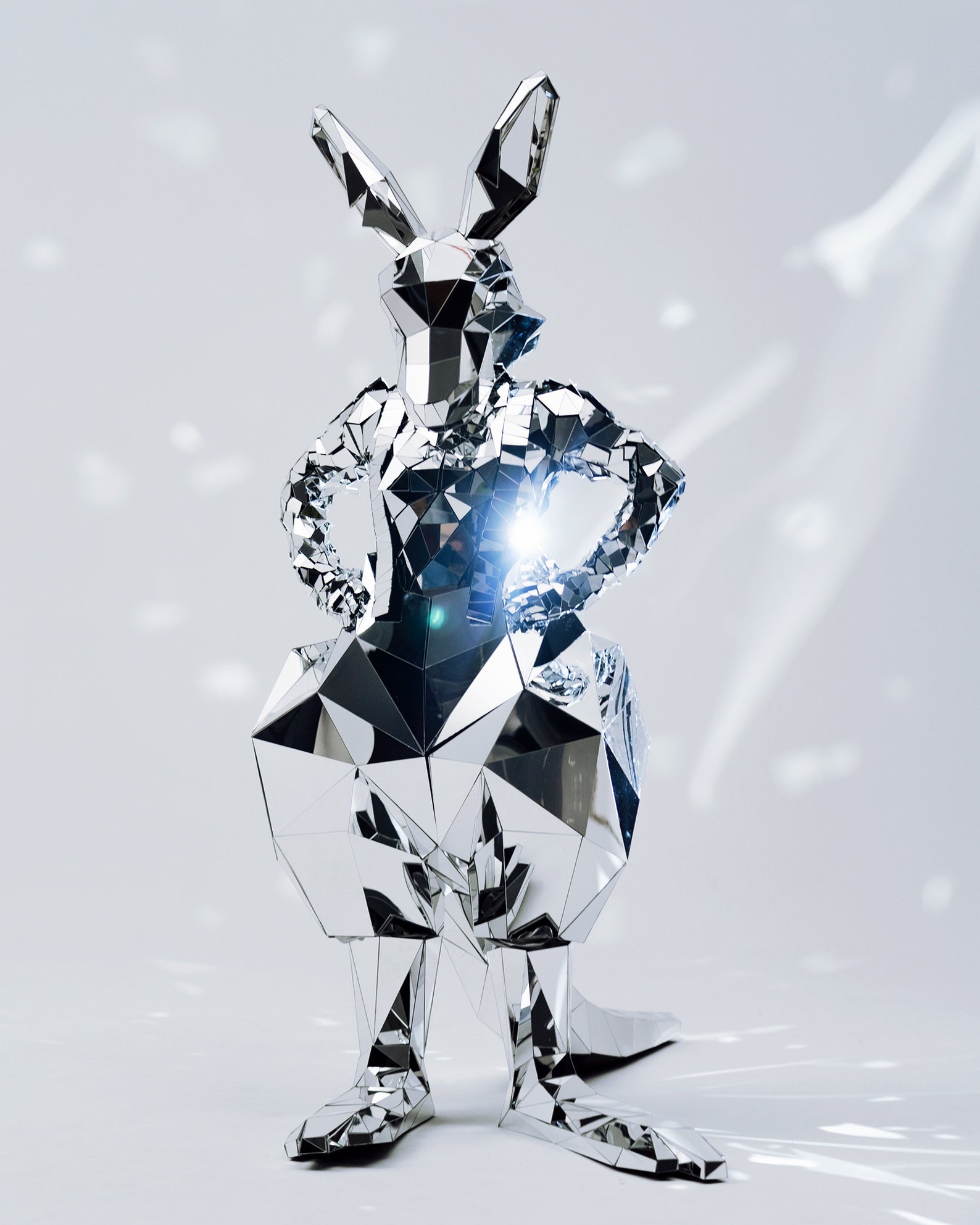 Sequin Silver Mirror Man "kangaroo" Costume / Carnival Cosplay Costume ...