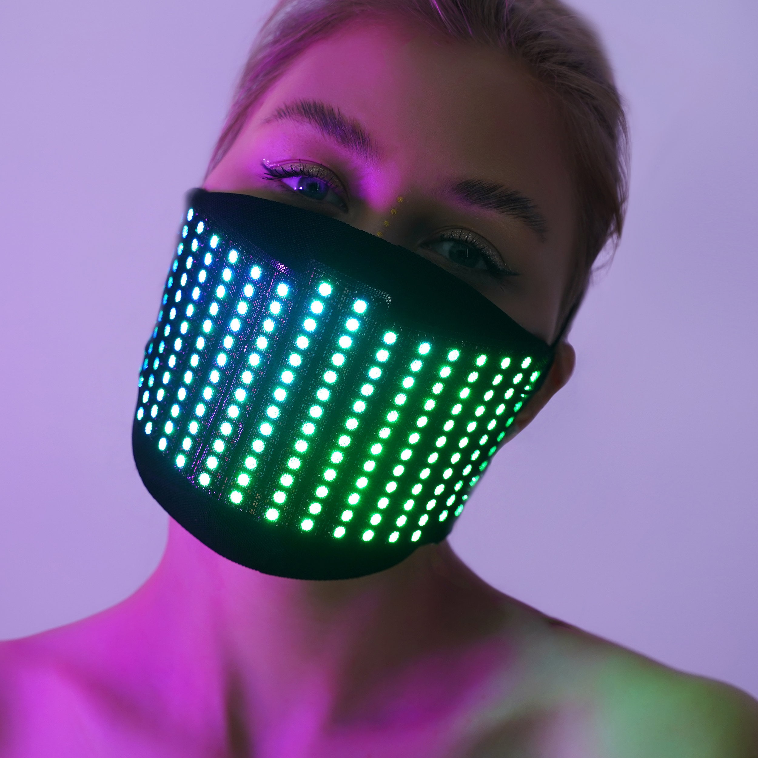 Smart LED Mask Vertical Pixel Strip Display Face Mask by | Etsy