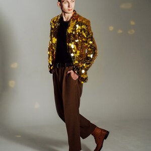Gold Mirror Jacket / Glass Man Performance Carnival Costume / Broken ...