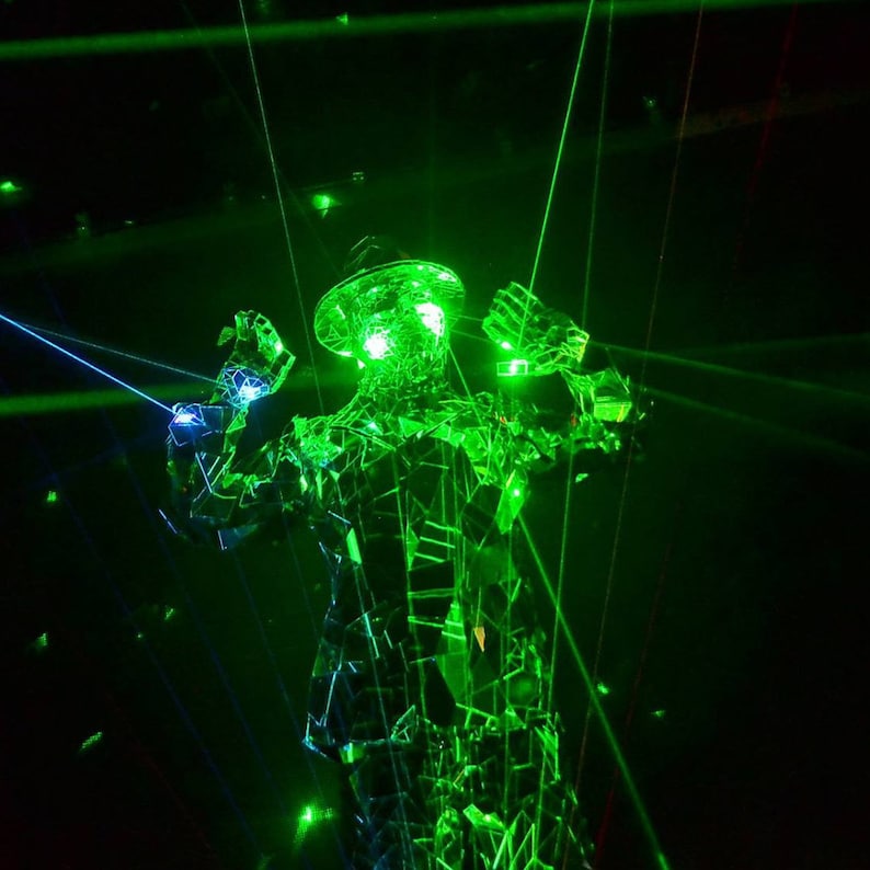 Disco Ball Suit Silver Mirror Man Performance Costume / Sequin - Etsy