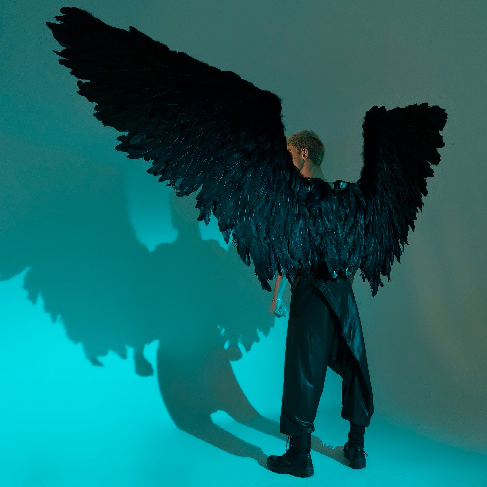 Black Mechanical Feather Wings / Raven Cosplay Wings / Feather Devil ...