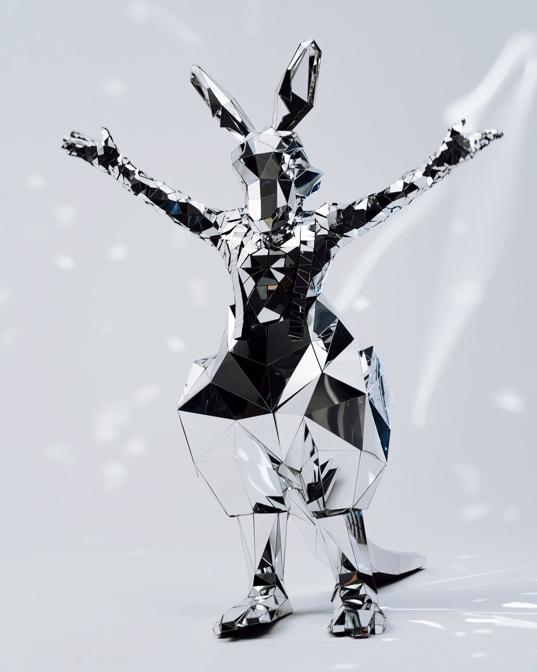Sequin Silver Mirror Man "kangaroo" Costume / Carnival Cosplay Costume ...