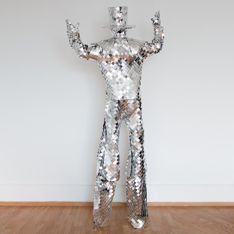 Glitter Sparkly Mirror Stilt Walker Costume Suit / Sequin - Etsy