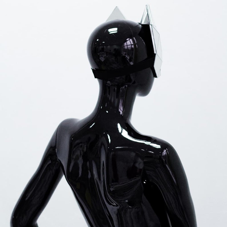 Kitty Halloween Mouth Animal Mirror Mask/ Mens Masquerade Rave | Etsy