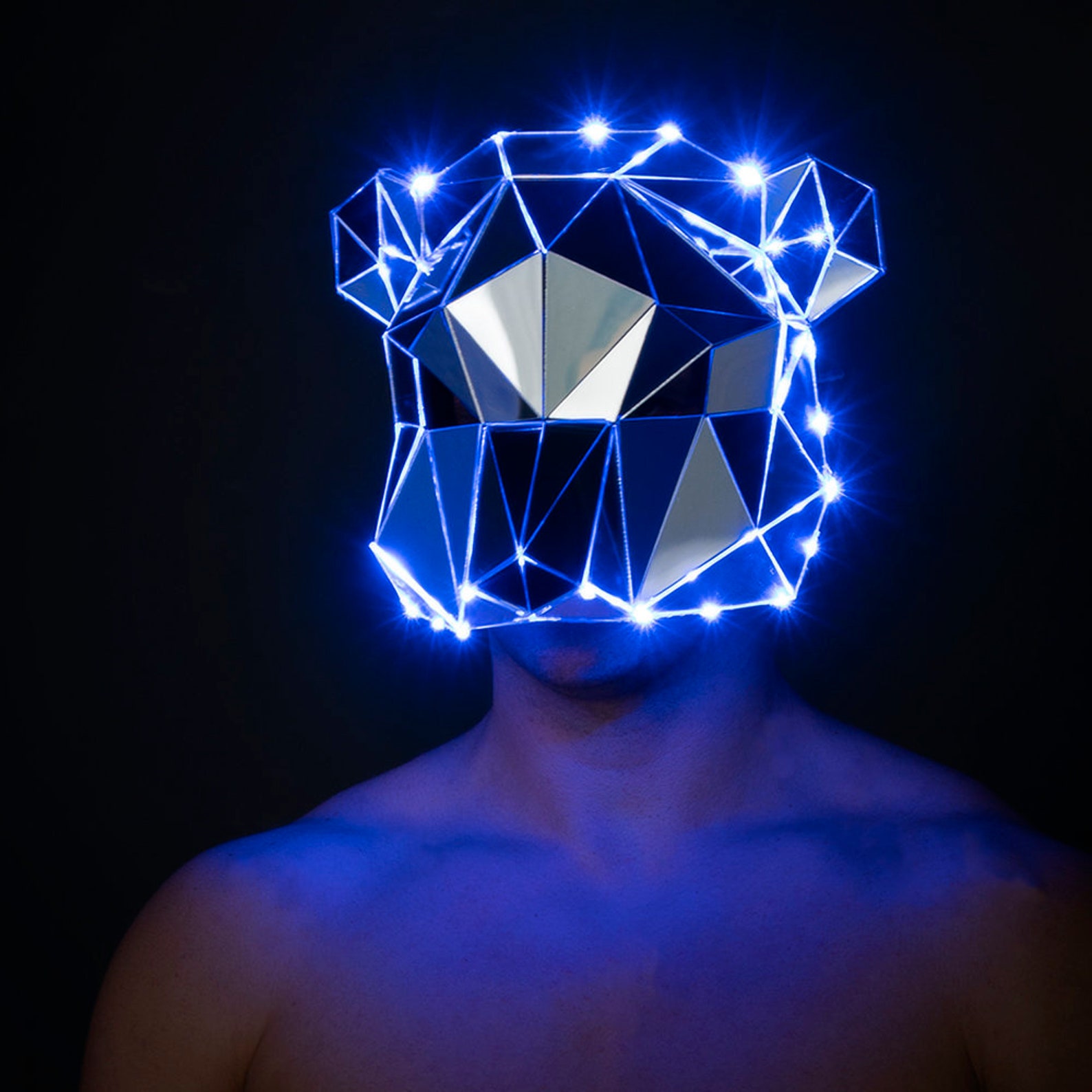 3D Mirror LED Bear Mask / Christmas Cosplay Costume / - Etsy