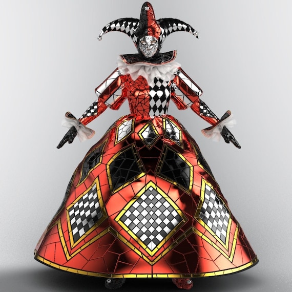 Harlequin Doll Costume