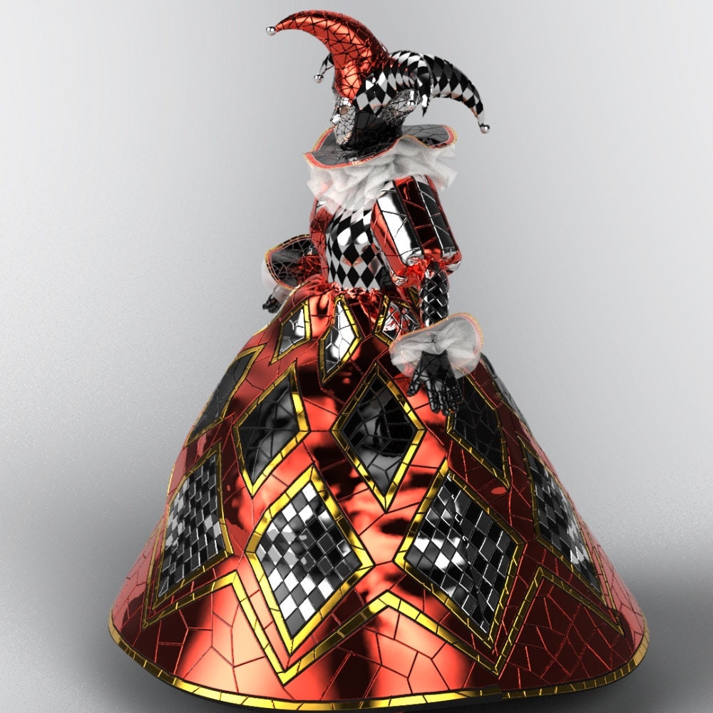 Cosplay Mirror Harlequin Costume to Order / Masquerade Dress / Carnival ...