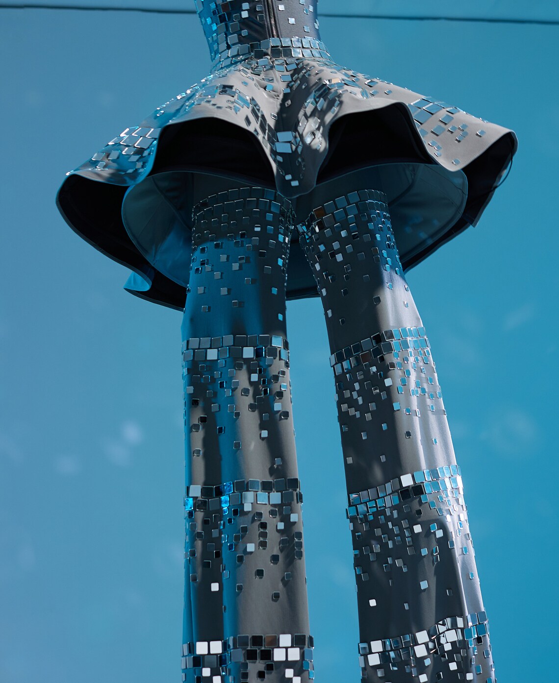 Sequin Silver Mirror Stilt Walker/ Female Mirror Dress / Christmas ...
