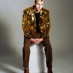 Gold Mirror Jacket / Glass Man Performance Carnival Costume / Broken ...