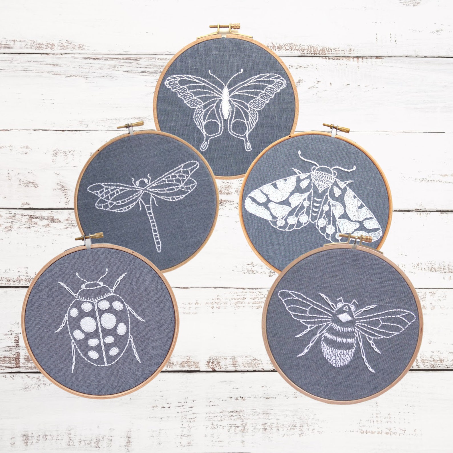 PDF embroidery pattern set insect patterns hand embroidery | Etsy