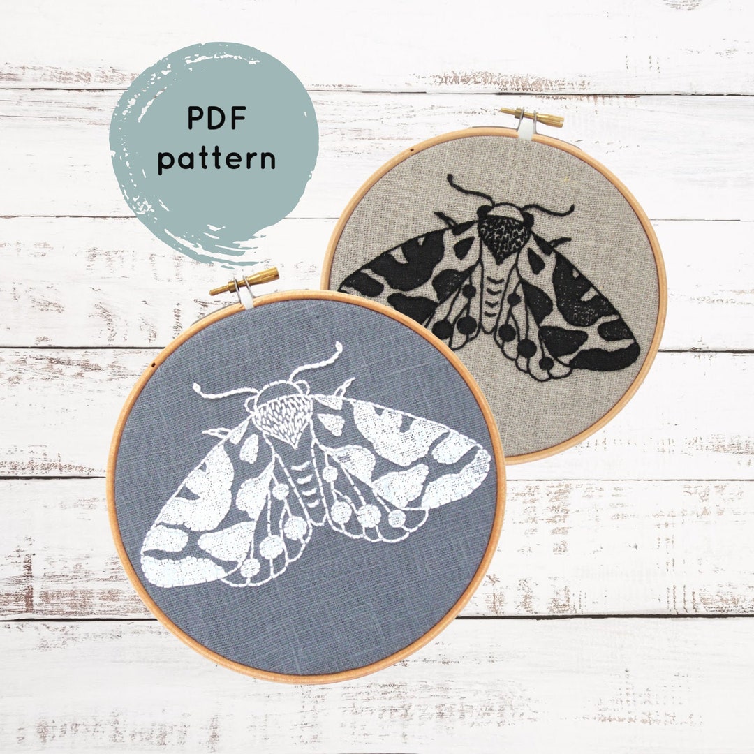 Moth Wings Embroidery Pattern PDF - Etsy