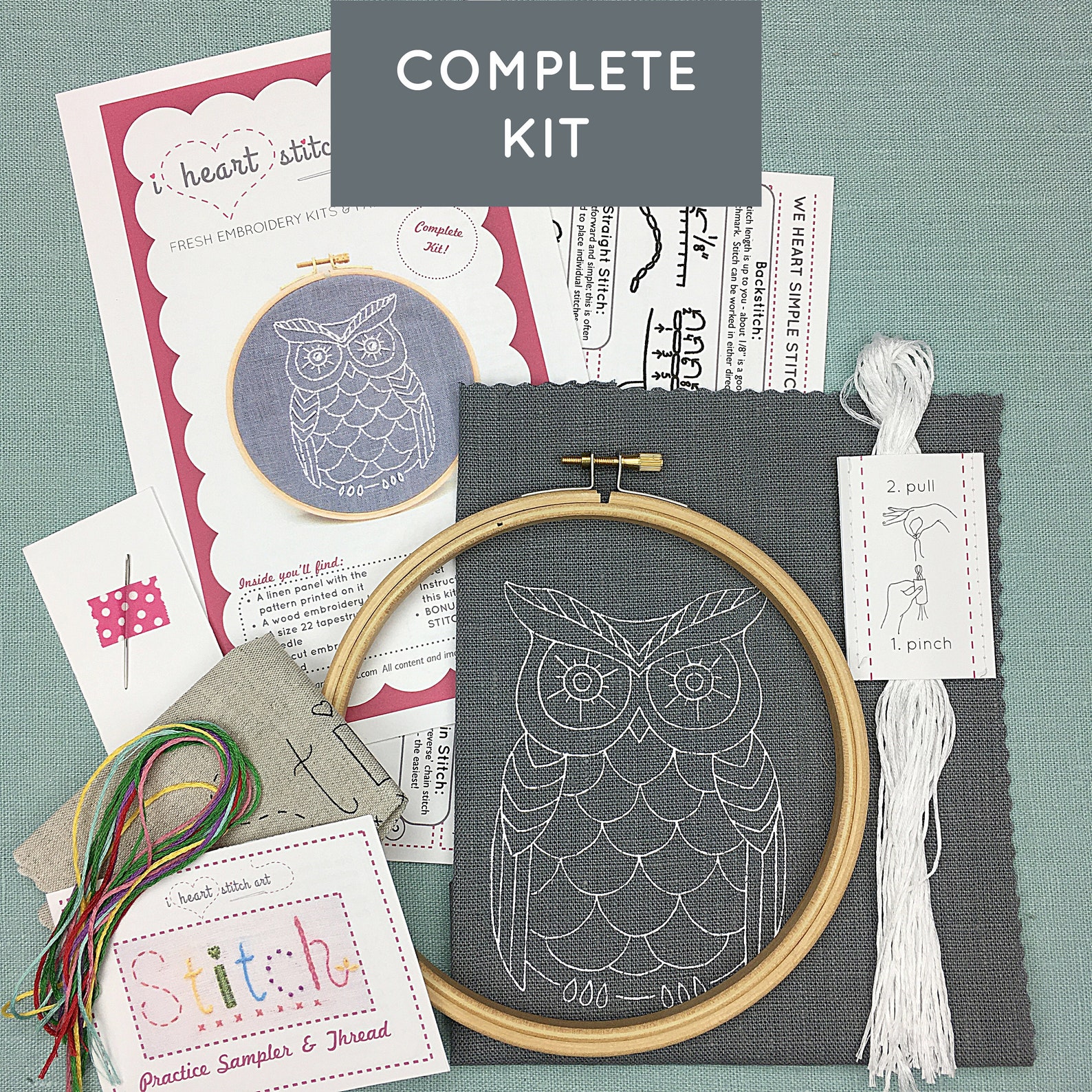 Easy Embroidery Kit Beginner Hand Embroidery Kit DIY - Etsy