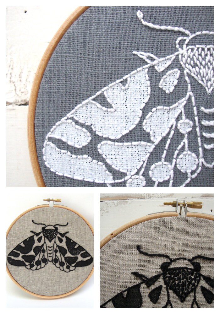 Moth Wings Embroidery Pattern PDF | Etsy