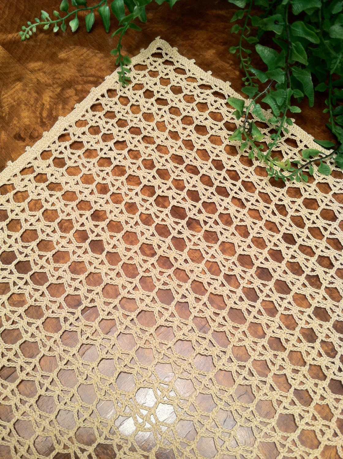 Kitchen & Dining Vintage Linens Set of 3 Crochet Doilies Hand Done ...