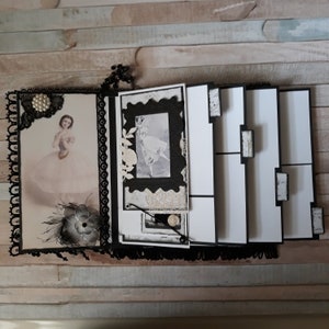 Black and White Cascading Mini Album - Etsy