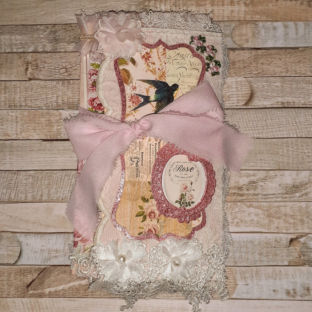 Altered Shabby Chic File Folder - Etsy