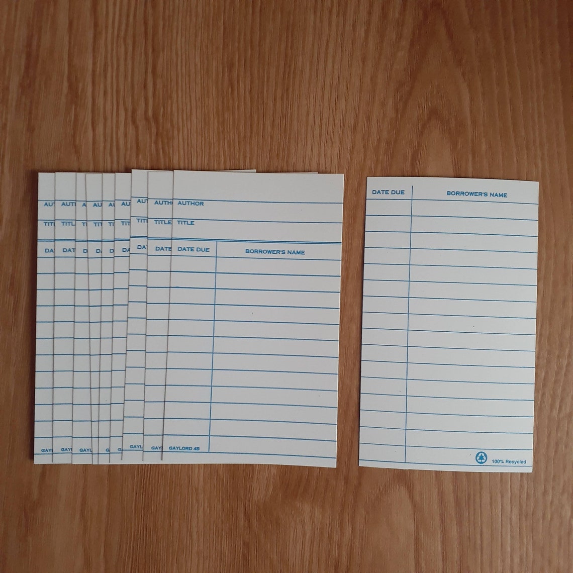 Blank Library Cards - Etsy