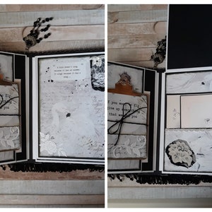 Black and White Cascading Mini Album - Etsy