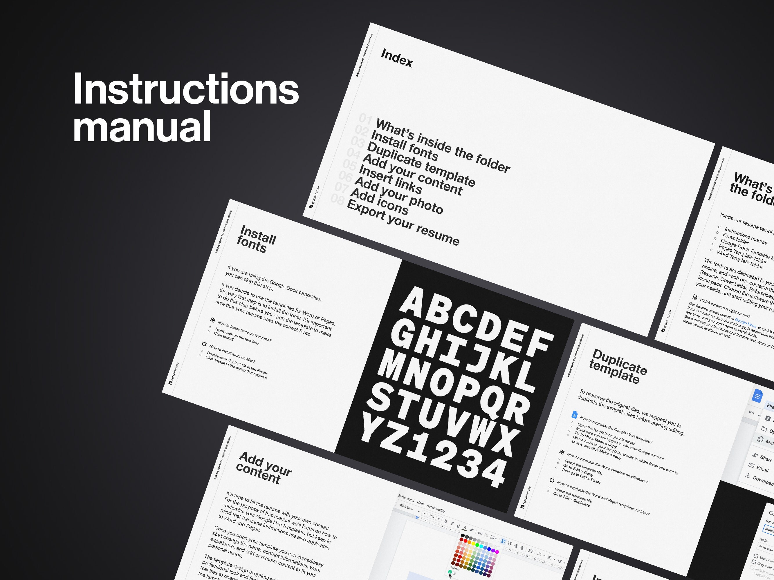 Resume Template for Google Docs, Word, Pages / Modern, Professional ...