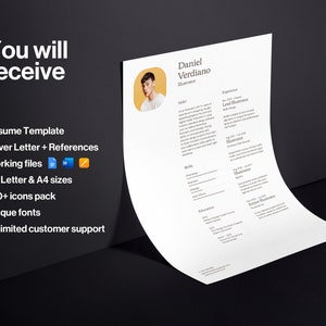 Resume Template for Google Docs, Word, Pages / Modern, Professional ...