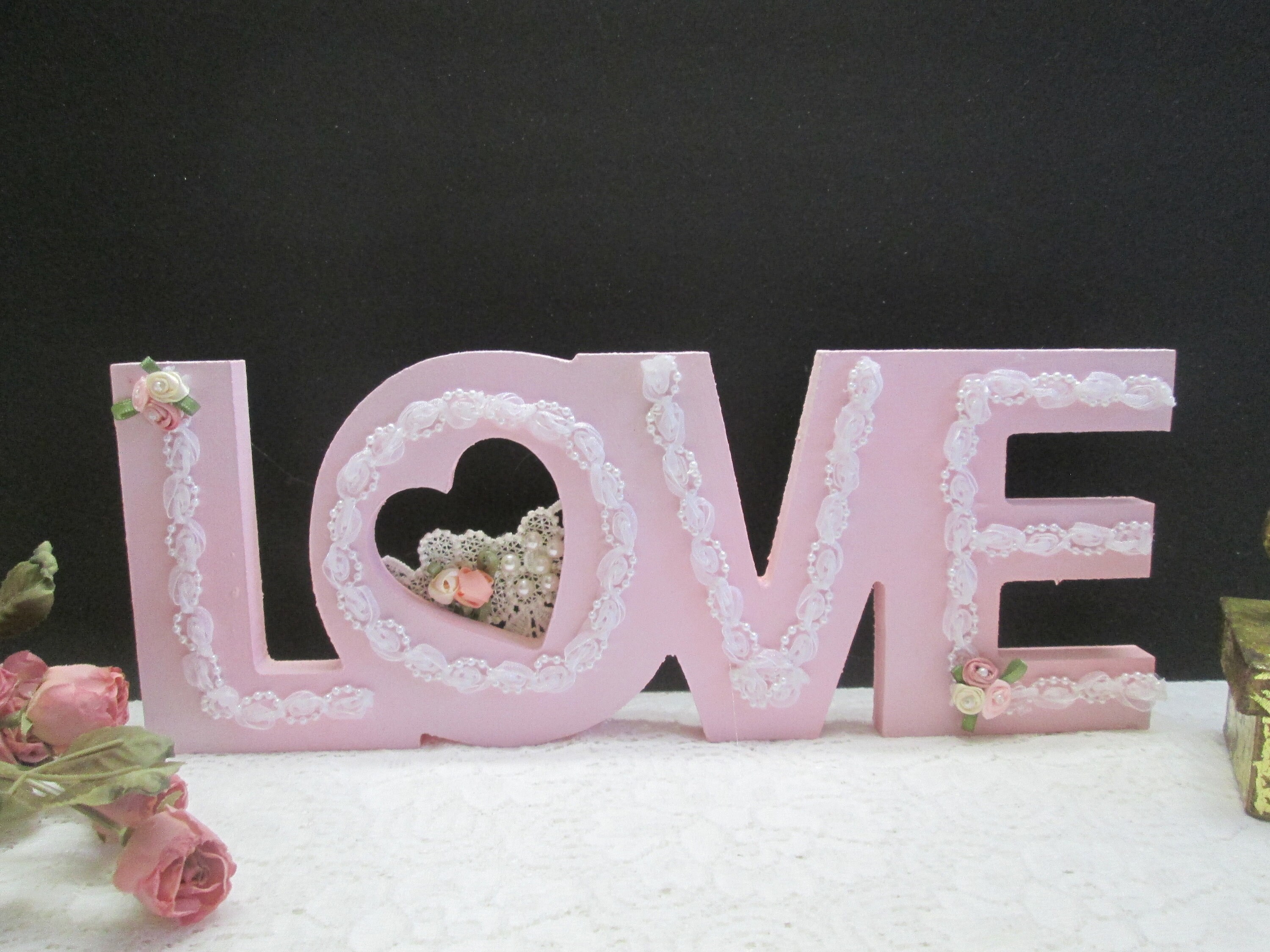 Beautiful 12 Inch Long Wood LOVE Sign Wedding/ Valentine - Etsy