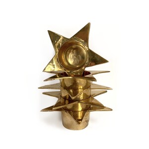 Vintage Candle Holders Star Shaped - Solid Brass Star Candlelights - Etsy