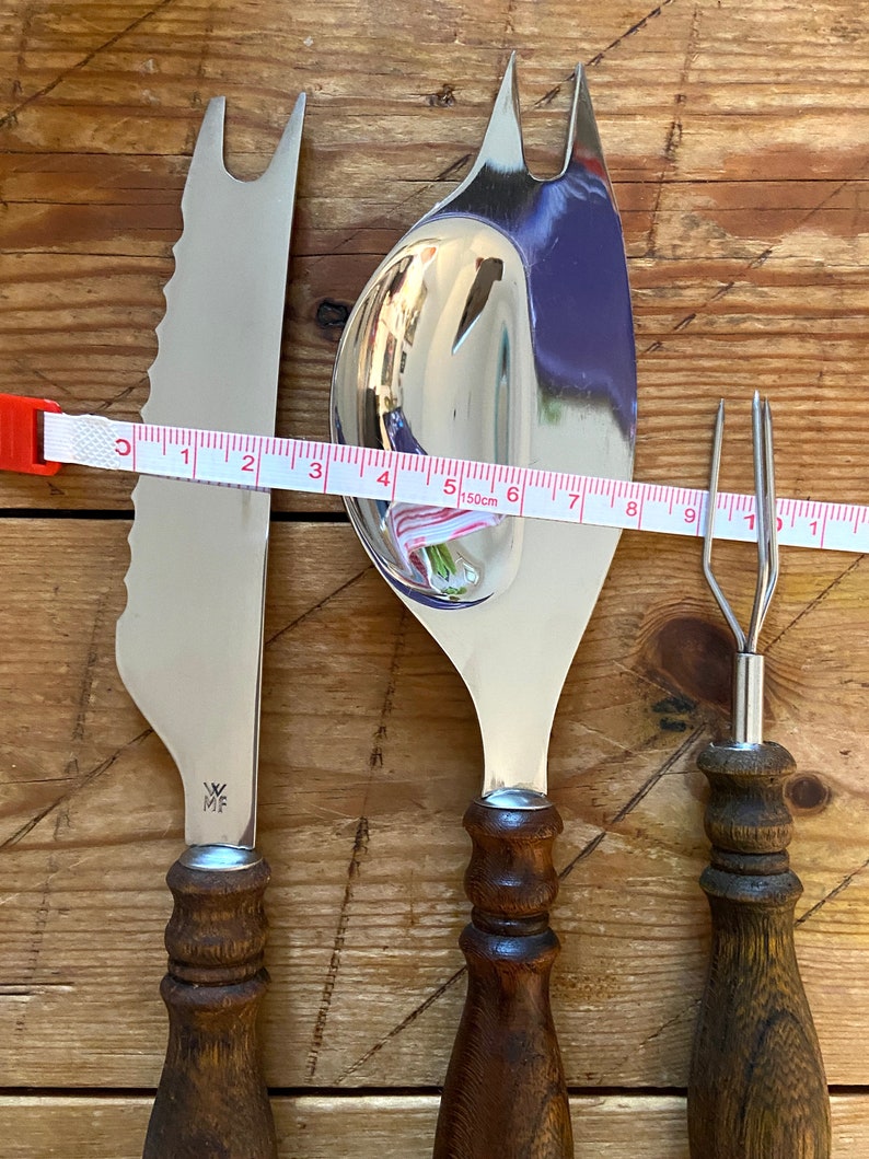 Kitchen Utensils Set With Wood Handles by WMF Burgund Round Table ...