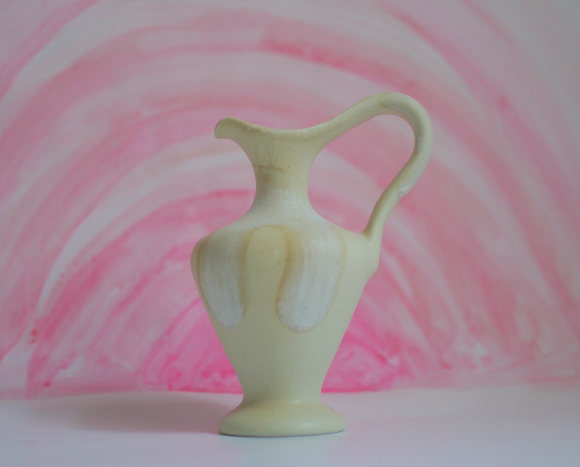 Vintage Ceramic Handle Vase, Small Decorative Carafe in Beige - Etsy Canada