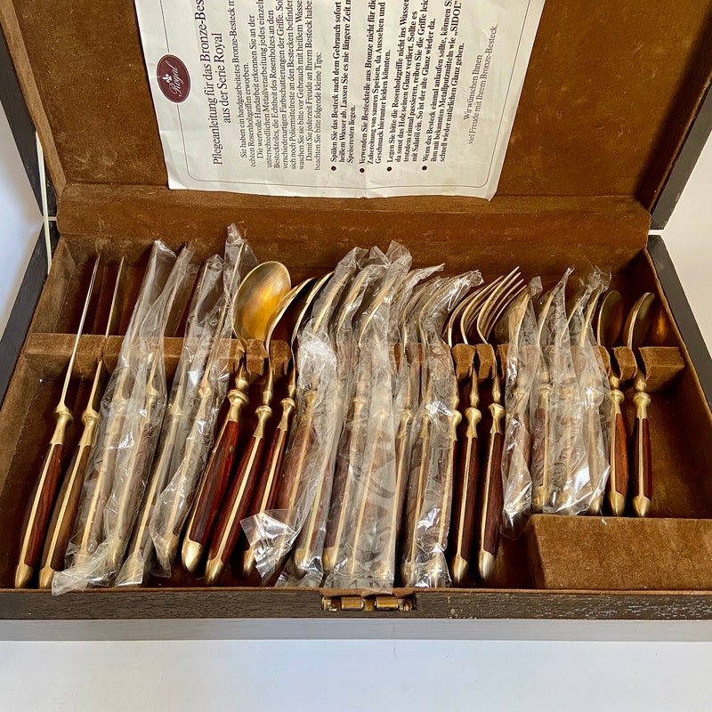 24 Piece Cutlery Set in Box - Etsy