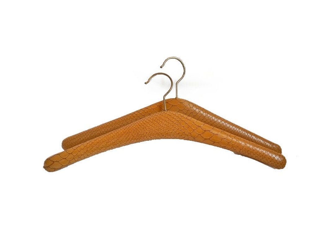 70s Clothes Hangers With Faux Snake Skin - Etsy