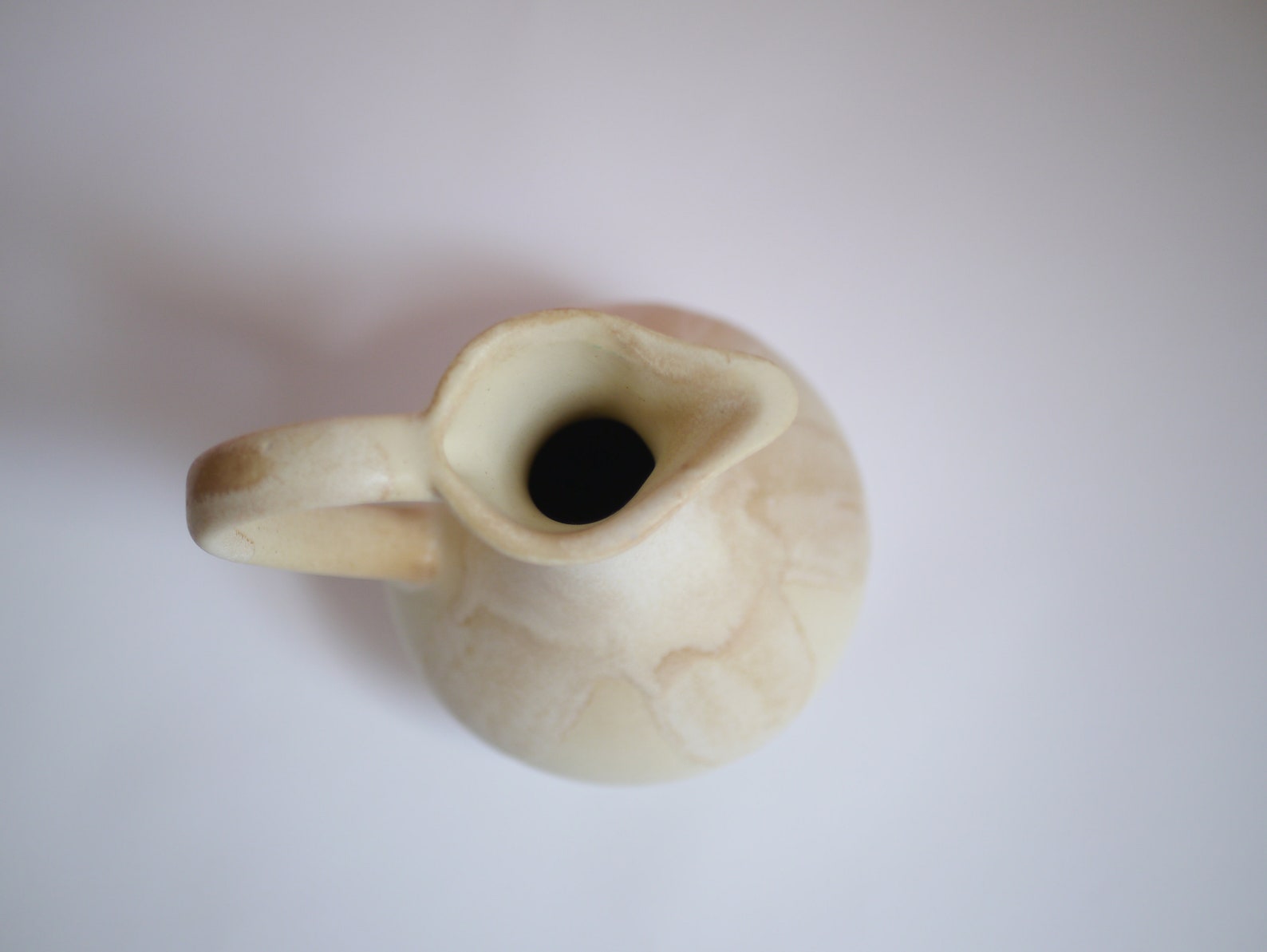 Ceramic Handle Vase, Vintage Jug in Beige - Etsy
