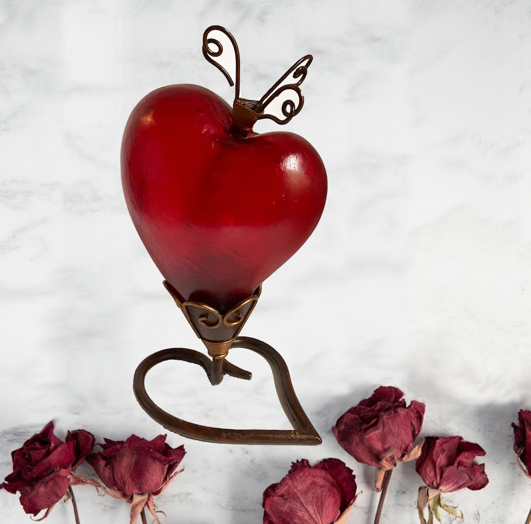 Red Light Heart-shaped Lamp | 90s Vintage Style Lovestruck - Etsy