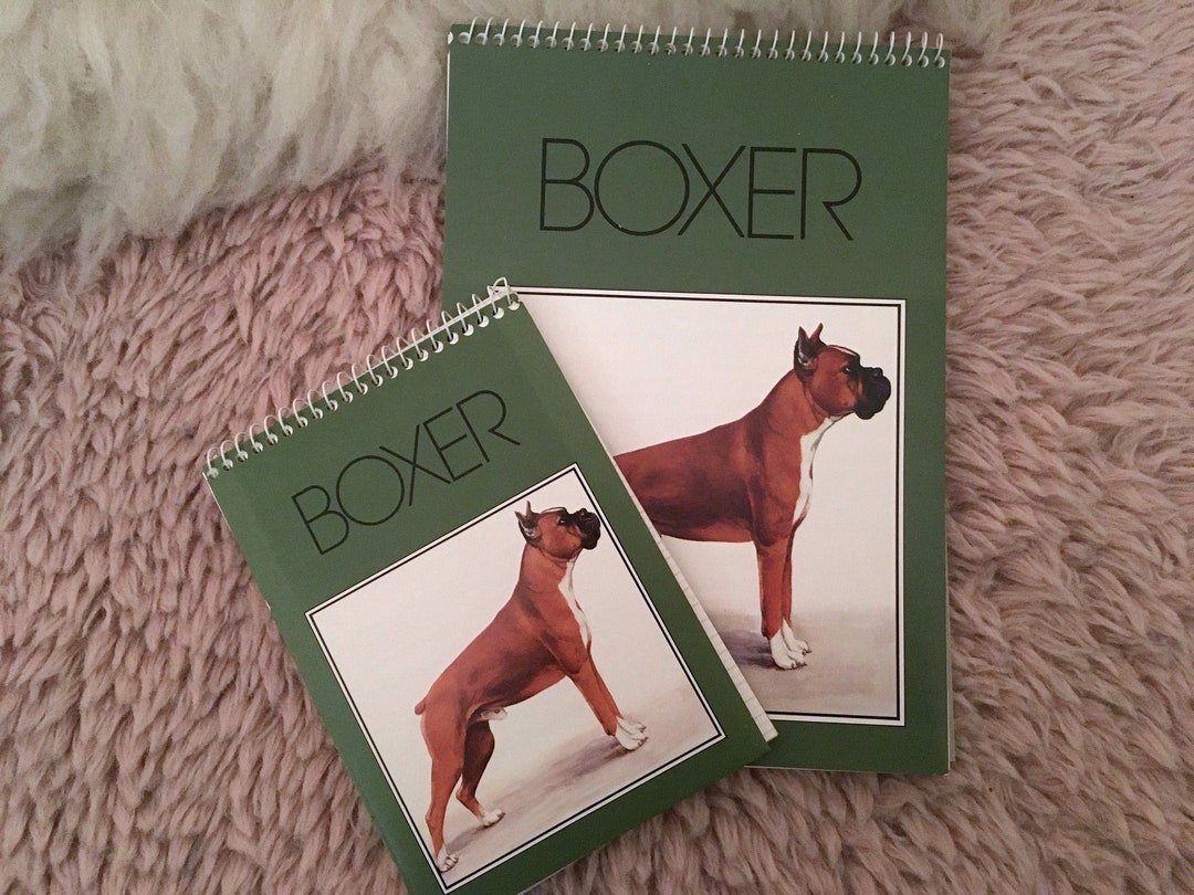 BOXER Dog Notebook Paper Set - Etsy