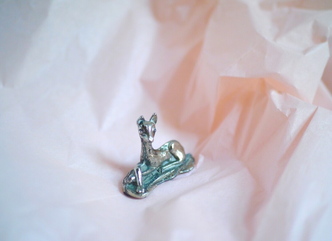 Miniature Roe Deer Fawn Figurine Silver Plated Collector's Gifts ...