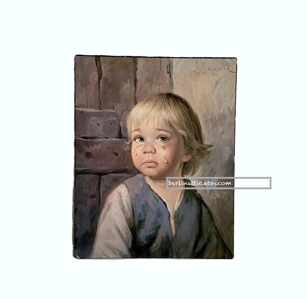 Iconic Captivating Crying Boy Art: Discover Bragolin's Vintage ...