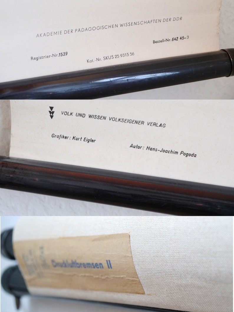 Vintage 1960s Technical Pull Down Chart With Air Brakes - Etsy